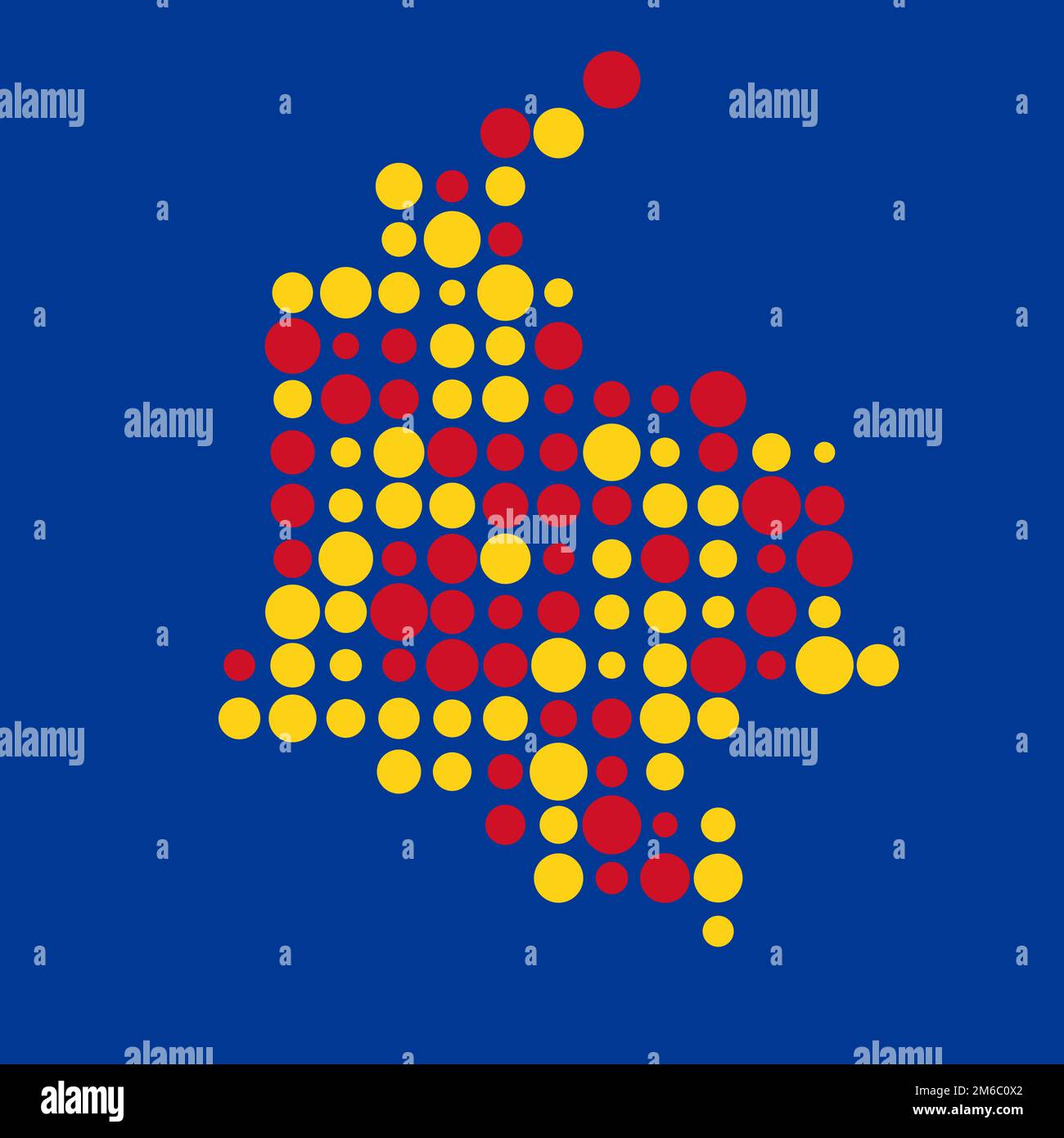 Colombia Map Silhouette Pixelated generative pattern illustration Stock ...