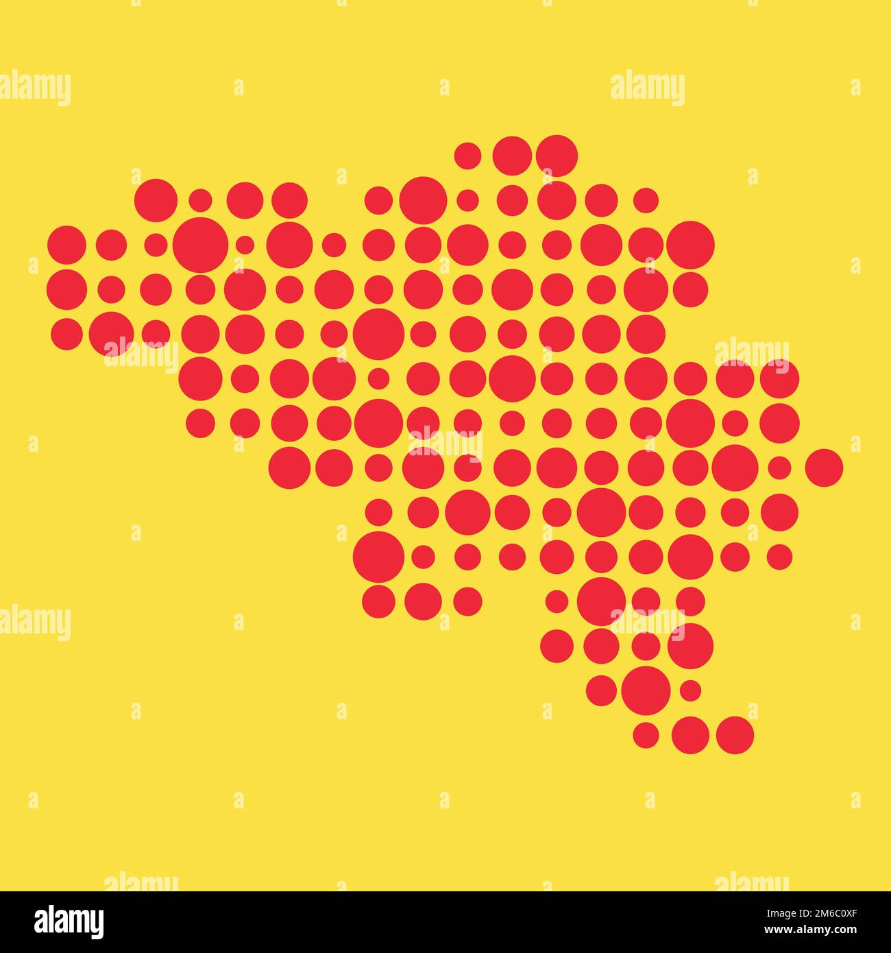 Belgium Map Silhouette Pixelated generative pattern illustration Stock ...