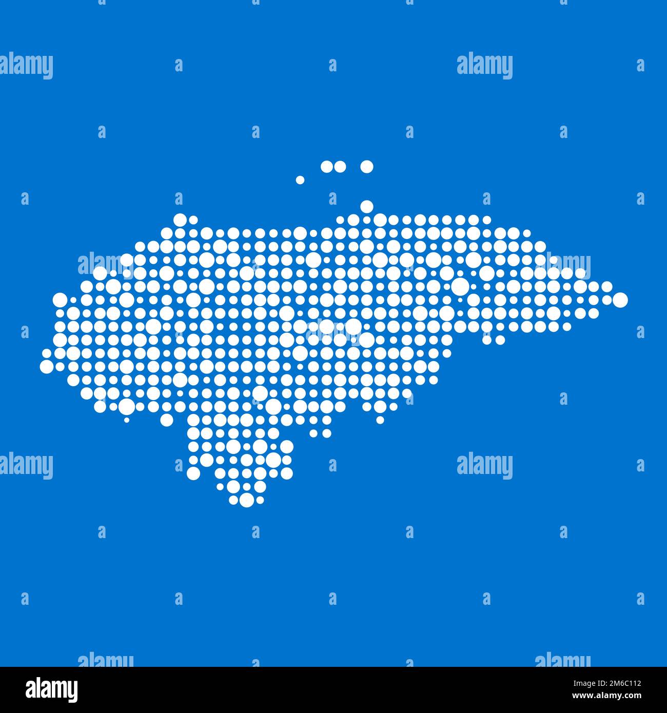 Honduras Map Silhouette Pixelated generative pattern illustration Stock ...