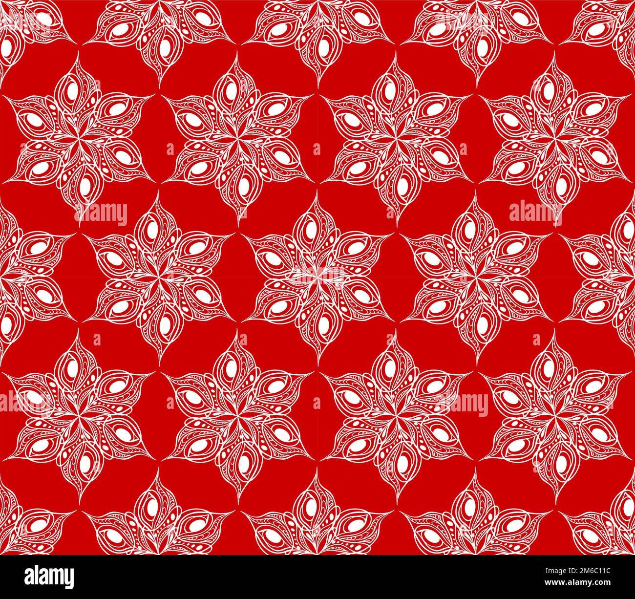seamless symmetrical pattern of abstract white graphic elements on a ...