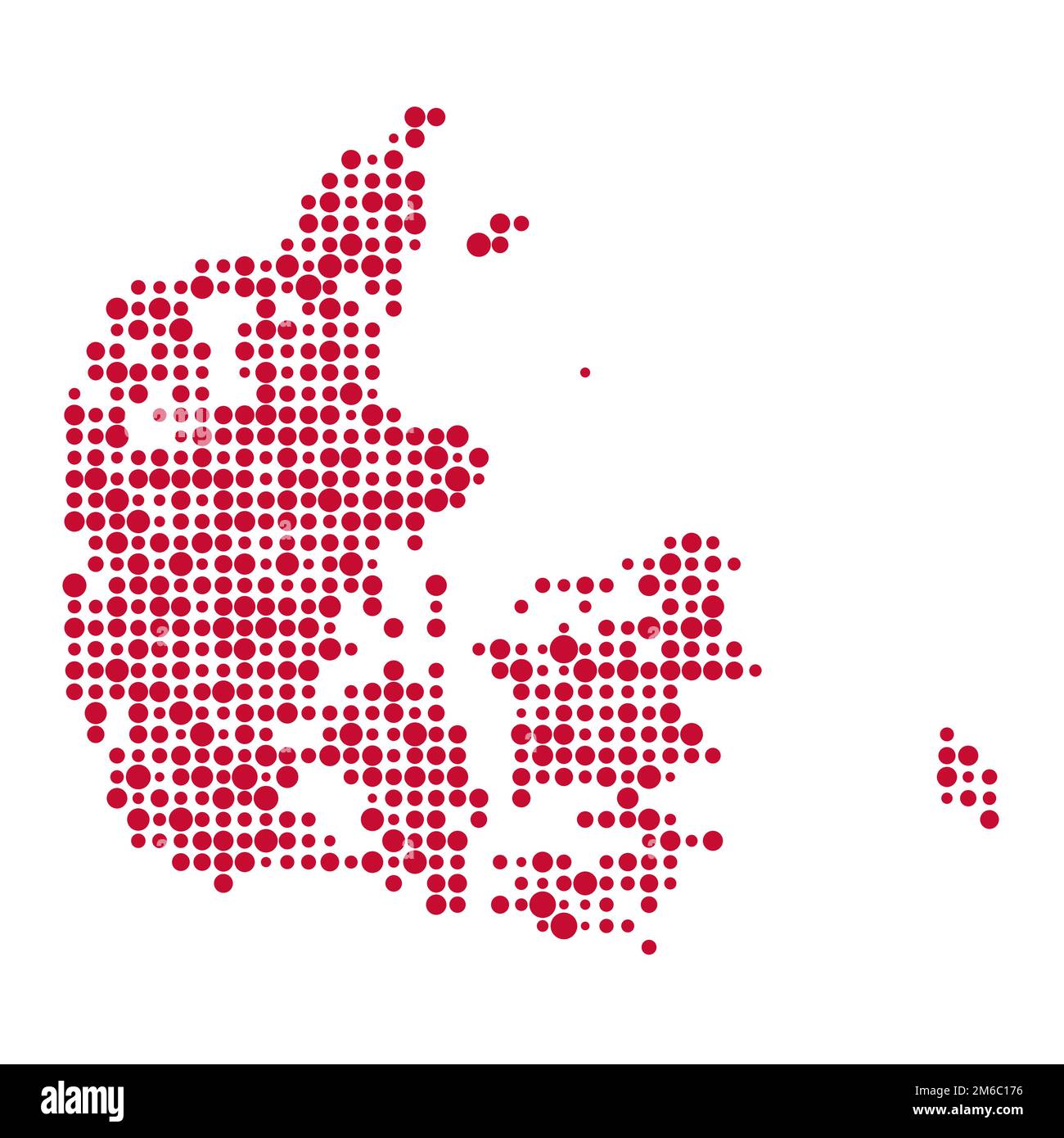 Denmark Map Silhouette Pixelated generative pattern illustration Stock ...