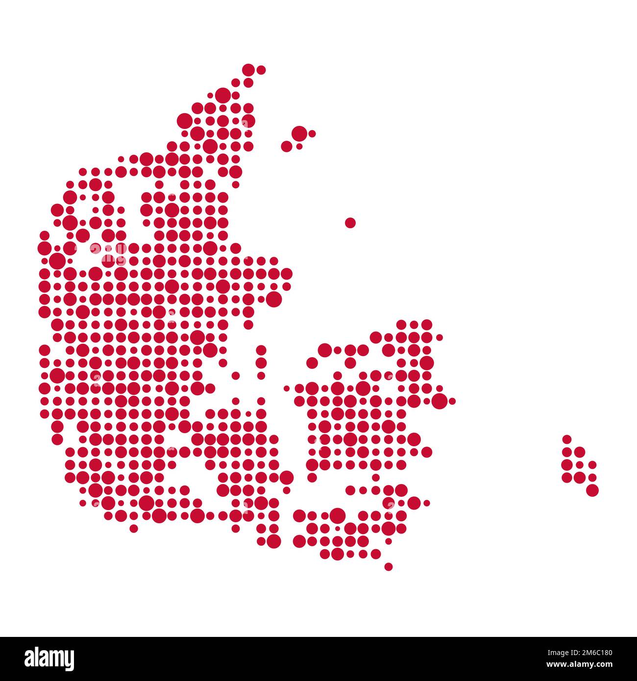 Denmark Map Silhouette Pixelated generative pattern illustration Stock ...