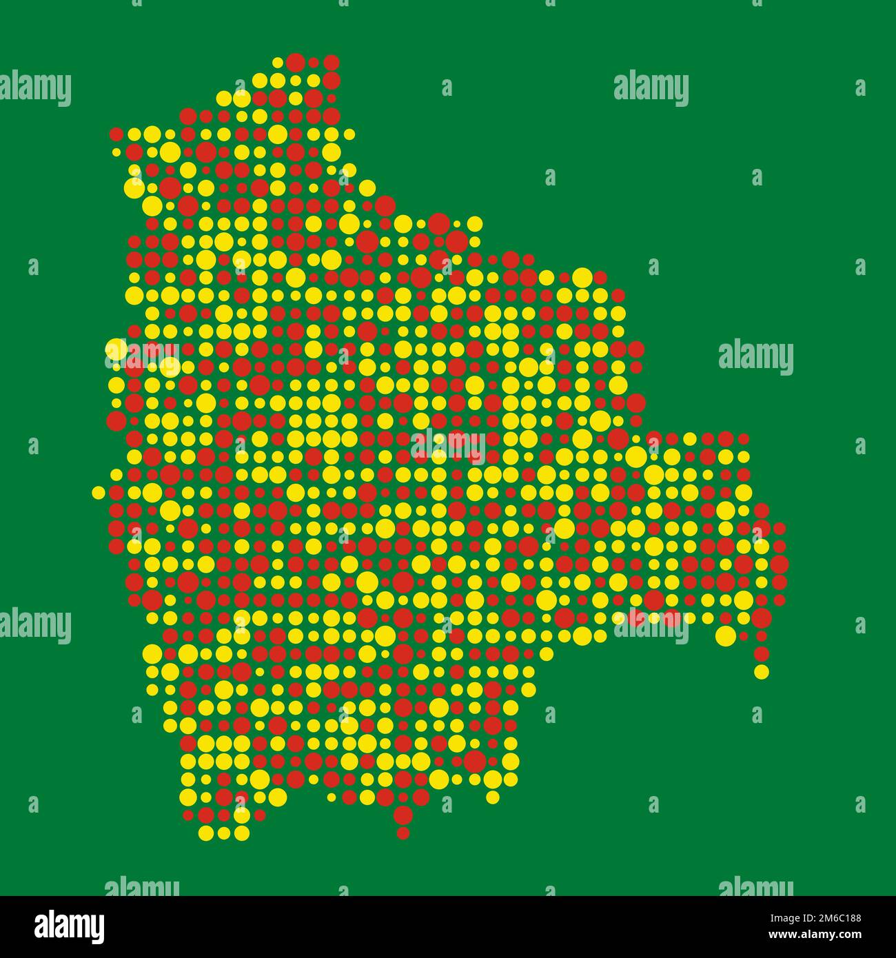 Bolivia Map Silhouette Pixelated generative pattern illustration Stock ...