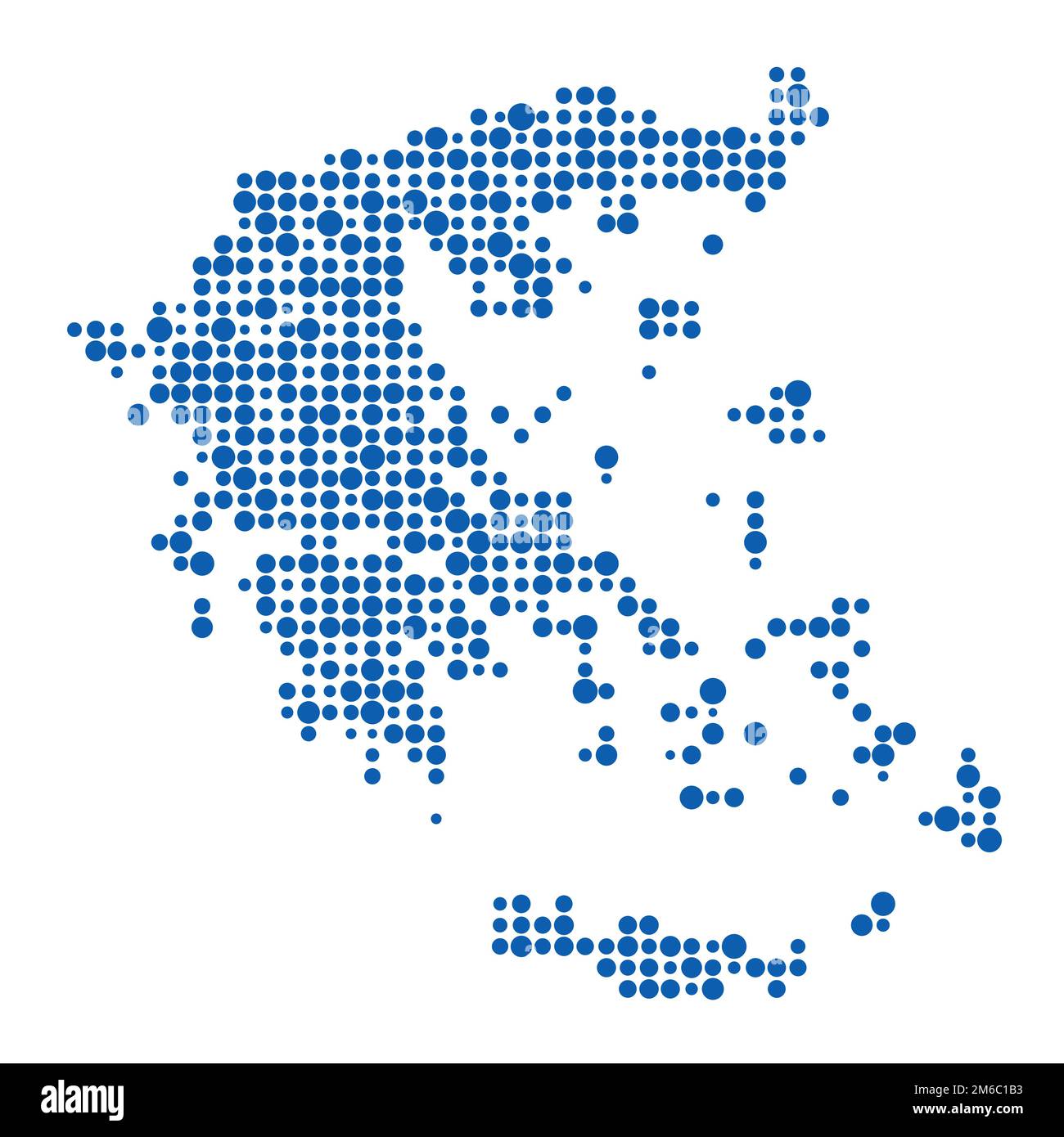 Greece Map Silhouette Pixelated generative pattern illustration Stock ...