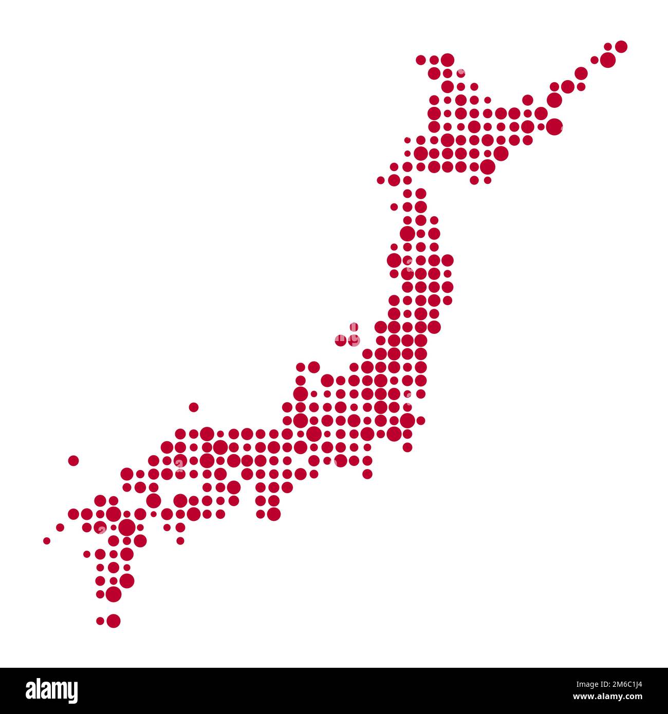 Japan Map Silhouette Pixelated generative pattern illustration Stock ...