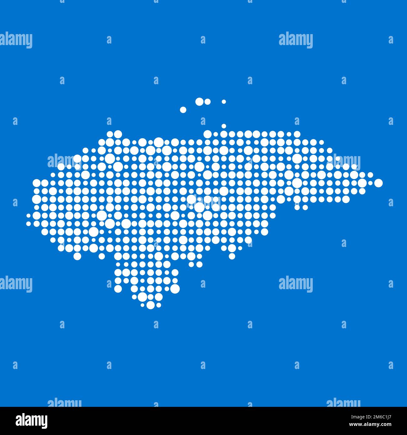 Honduras Map Silhouette Pixelated generative pattern illustration Stock ...