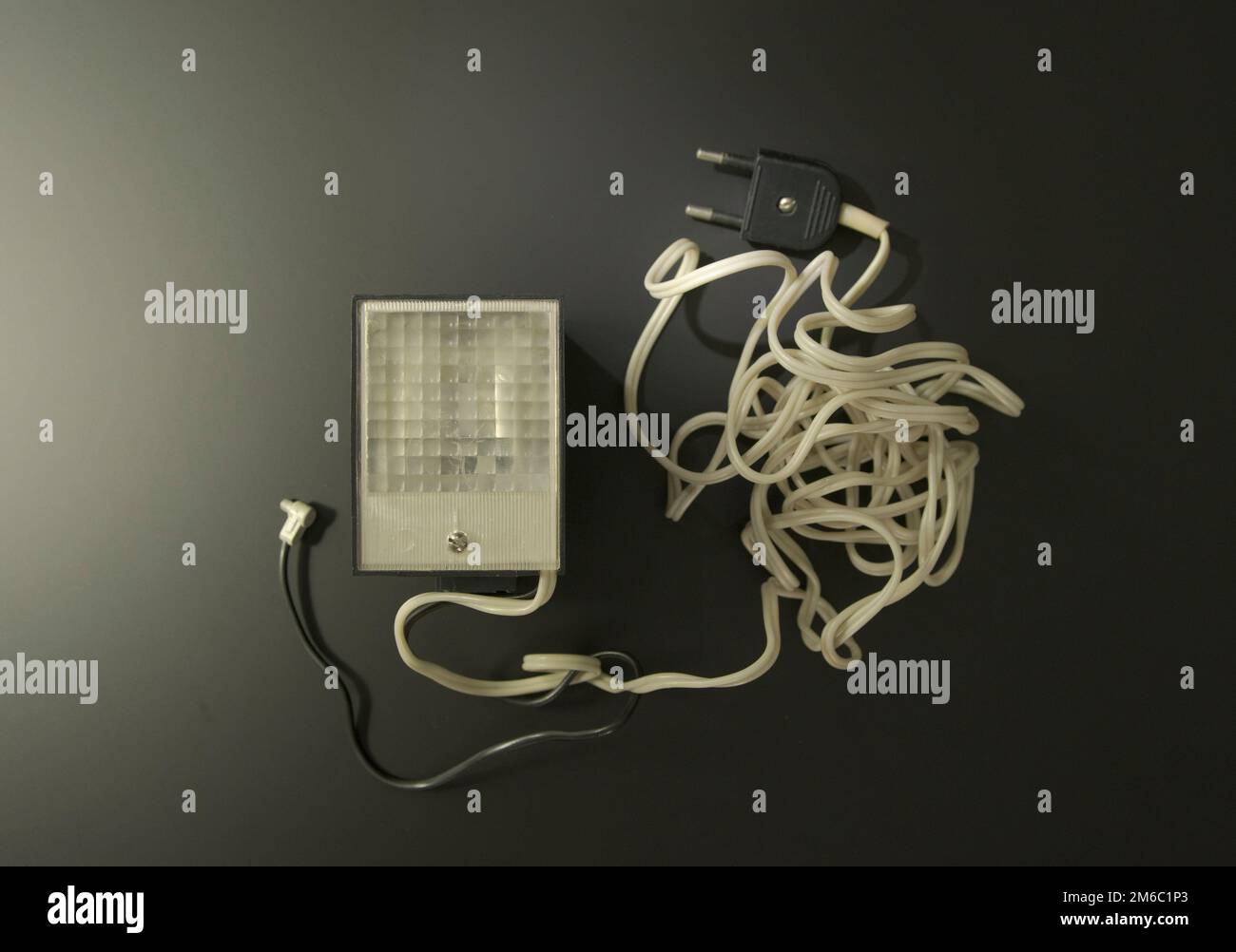 Camera flash is analog. retro from the 80s. close up Stock Photo - Alamy