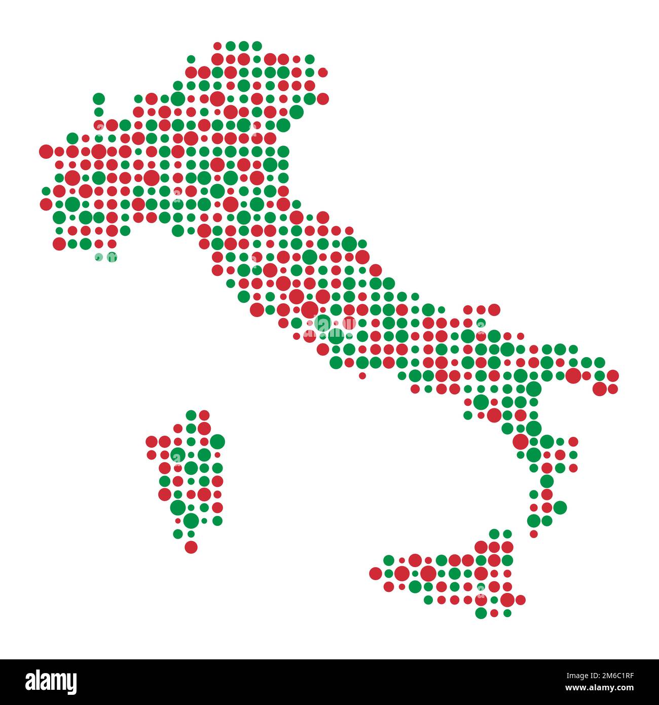 Italy Map Silhouette Pixelated generative pattern illustration Stock ...