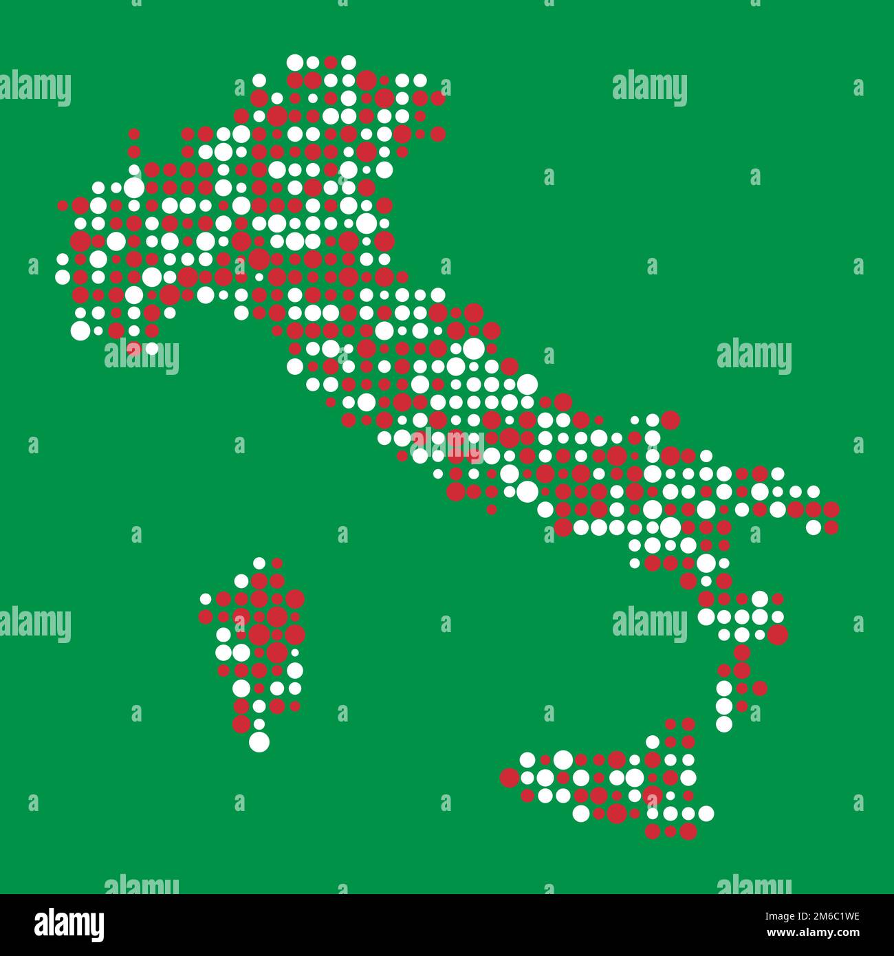 Italy Map Silhouette Pixelated generative pattern illustration Stock ...