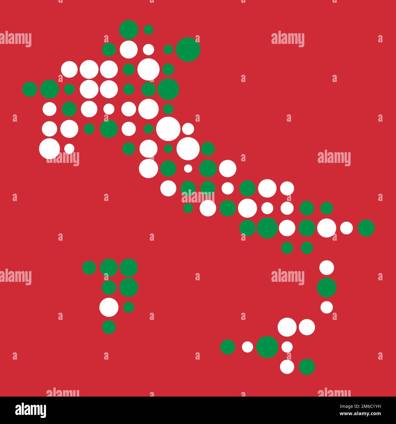 Italy Map Silhouette Pixelated generative pattern illustration Stock ...