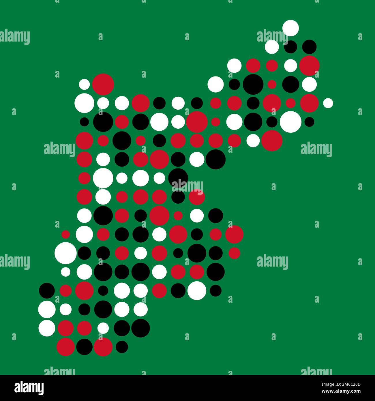 Jordan Map Silhouette Pixelated generative pattern illustration Stock ...