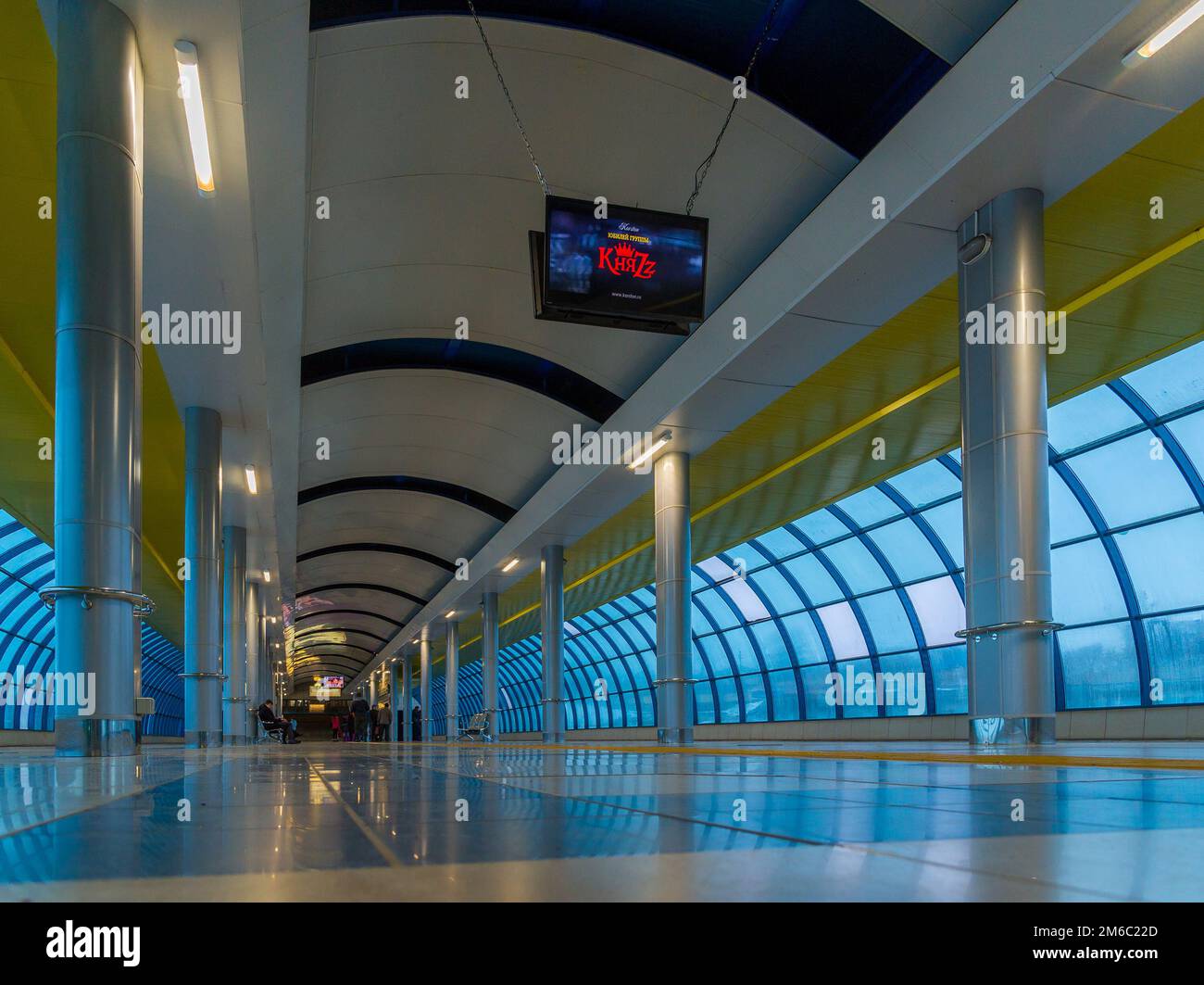 Kazan, Russia - March 25.2017. Interior of metro station Ametievo Stock ...