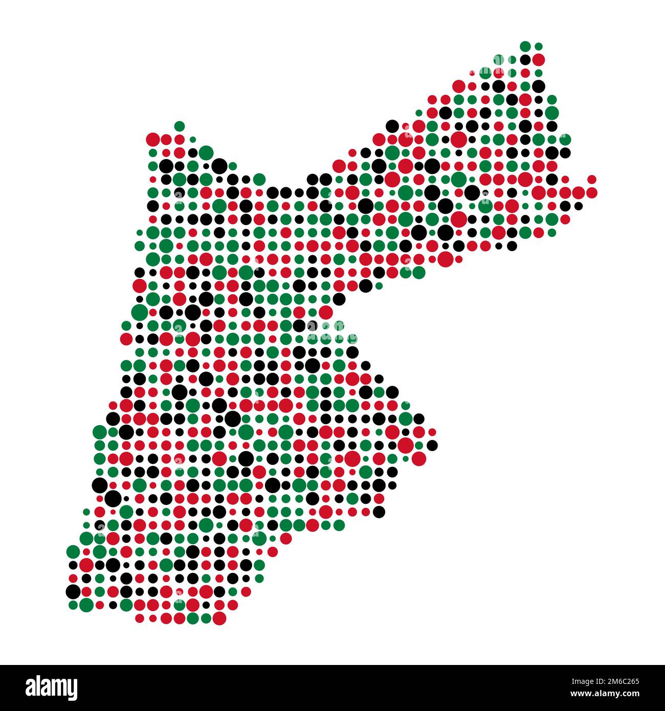 Jordan Map Silhouette Pixelated generative pattern illustration Stock ...