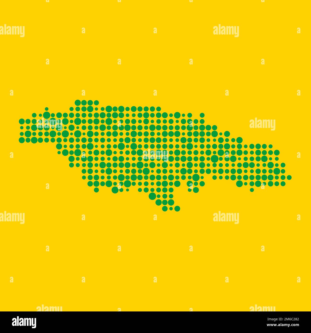 Jamaica Map Silhouette Pixelated generative pattern illustration Stock ...