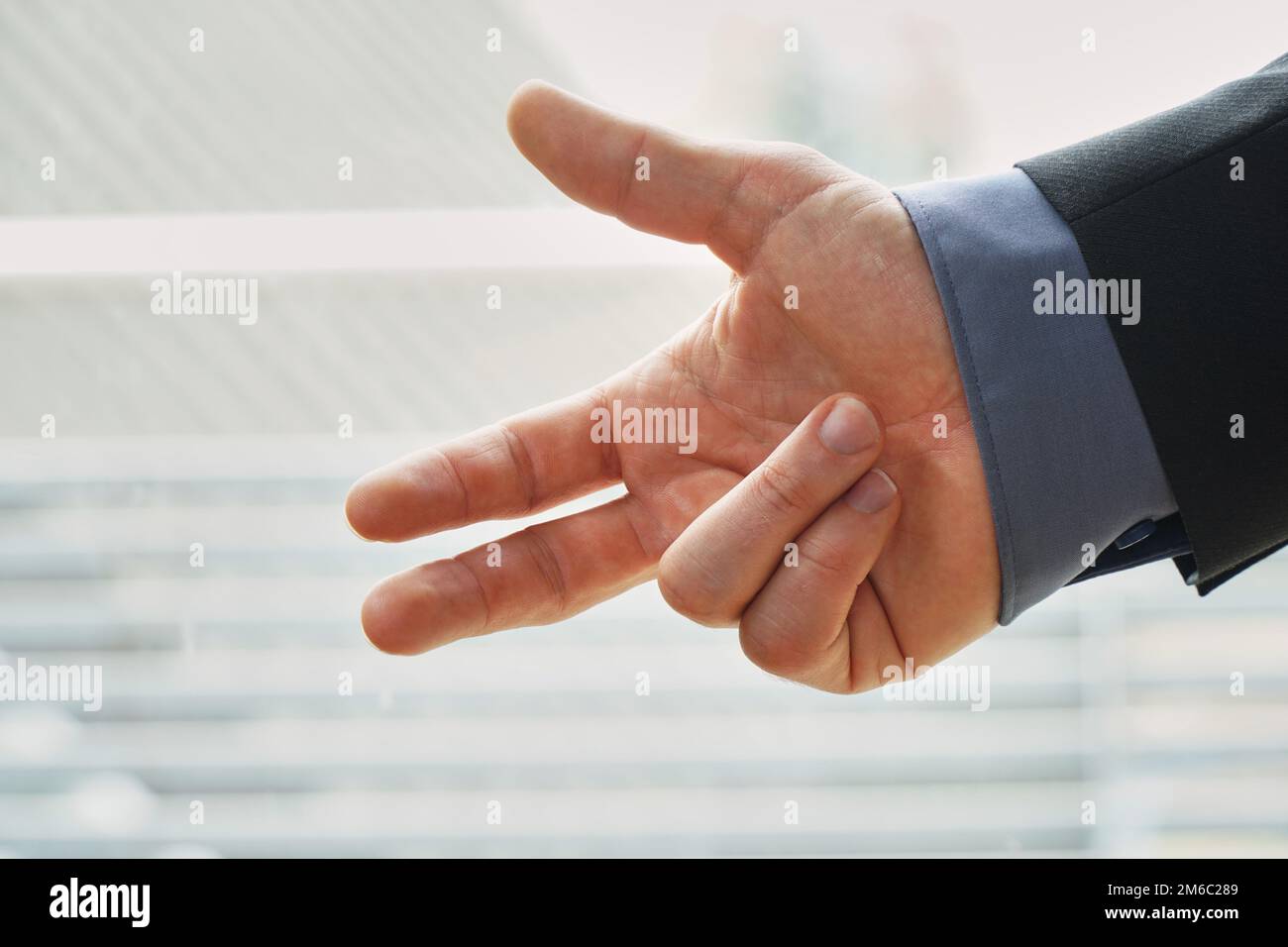 Businessman counting to three - clean and simple with copyspace Stock ...