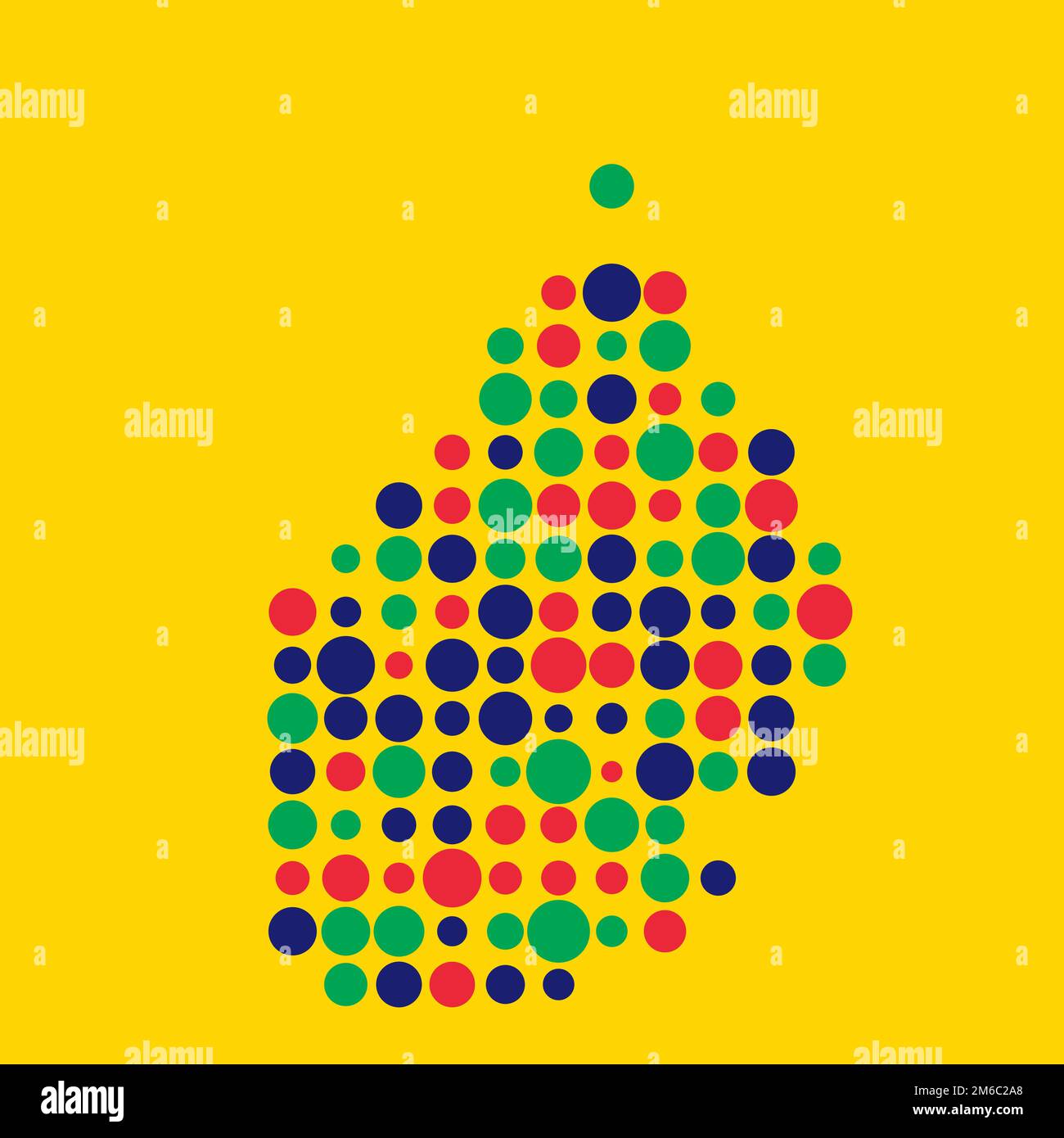 Mauritius Map Silhouette Pixelated generative pattern illustration ...