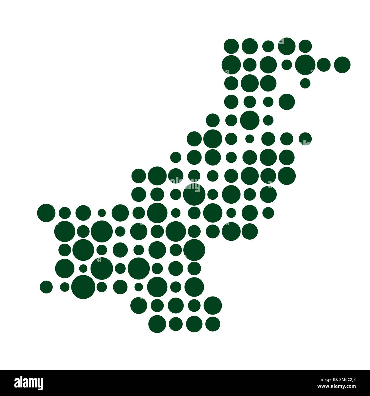 Pakistan Map Silhouette Pixelated generative pattern illustration Stock ...