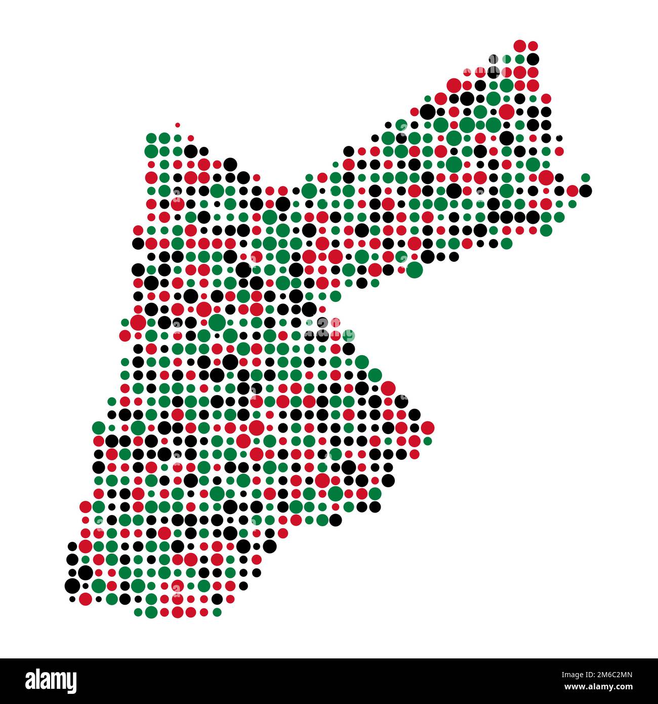 Jordan Map Silhouette Pixelated generative pattern illustration Stock ...