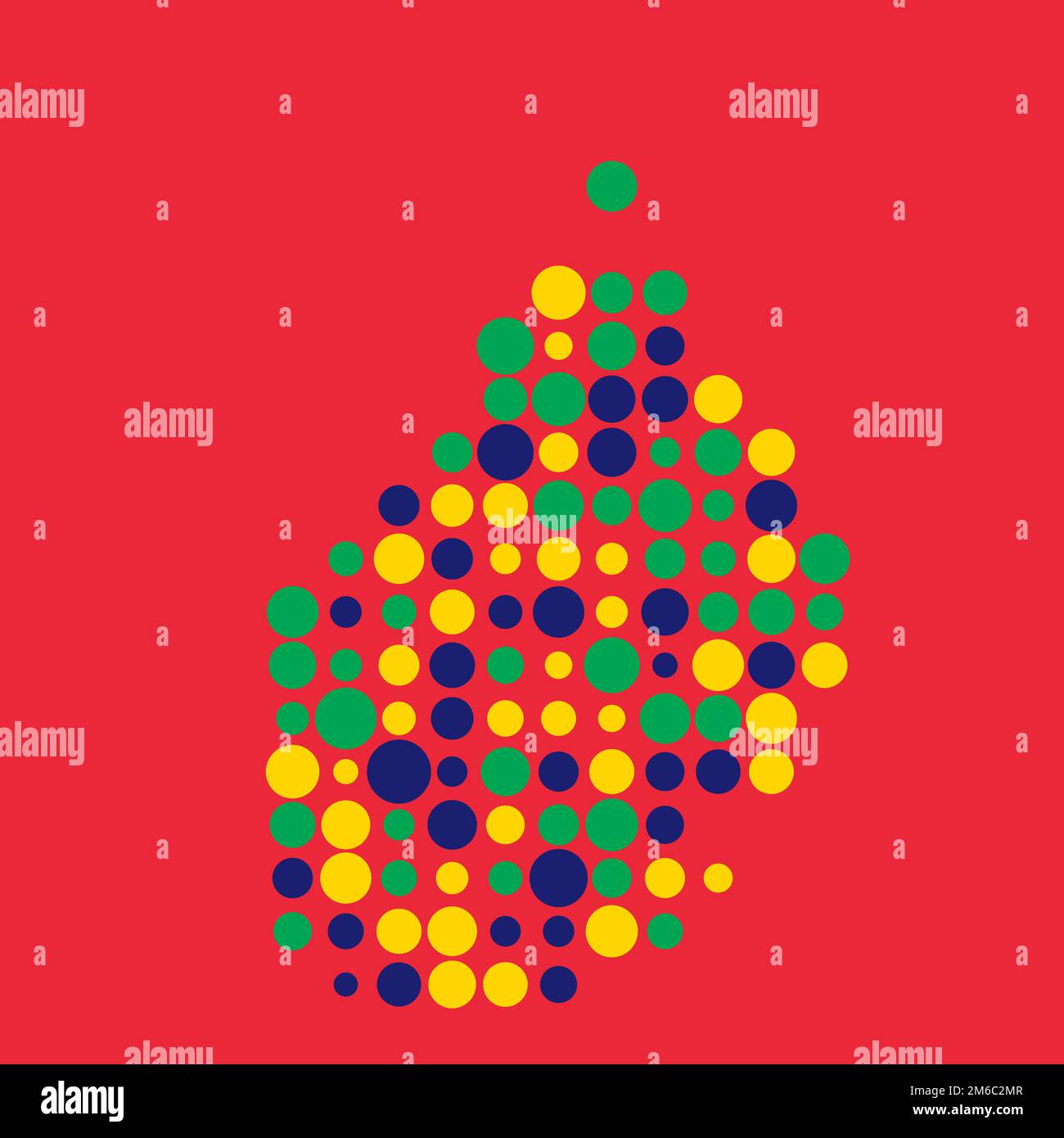 Mauritius Map Silhouette Pixelated generative pattern illustration ...