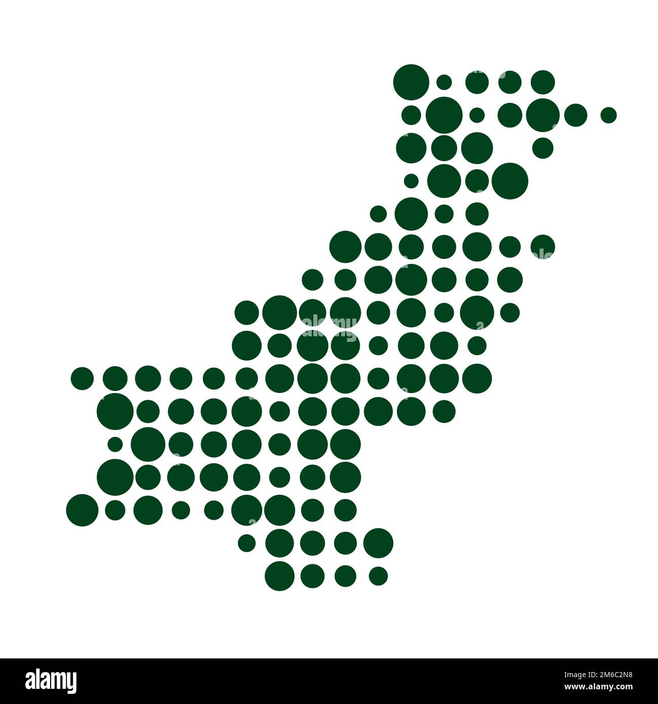 Pakistan Map Silhouette Pixelated generative pattern illustration Stock ...