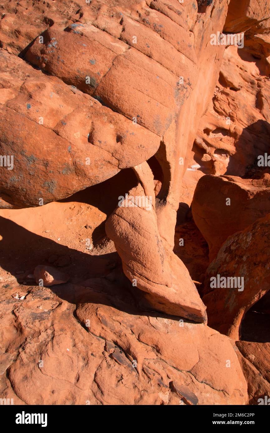 Red rock sandstone in the lake mead national recreation area, Nevada ...