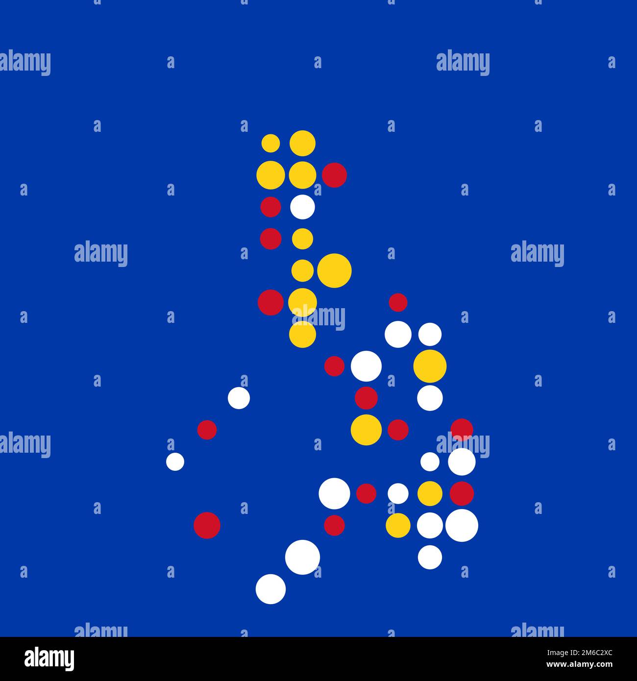 Philippines Map Silhouette Pixelated generative pattern illustration ...