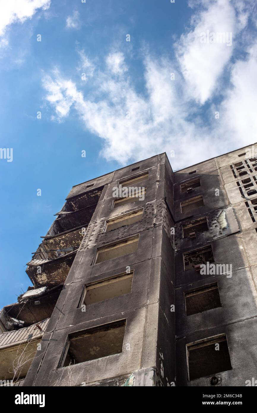 Russia's war against Ukraine. Russian bomb hit civilian buildings. War ...