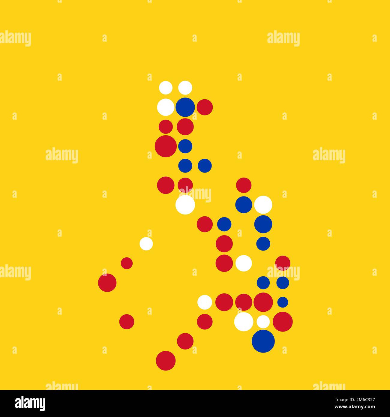 Philippines Map Silhouette Pixelated generative pattern illustration ...