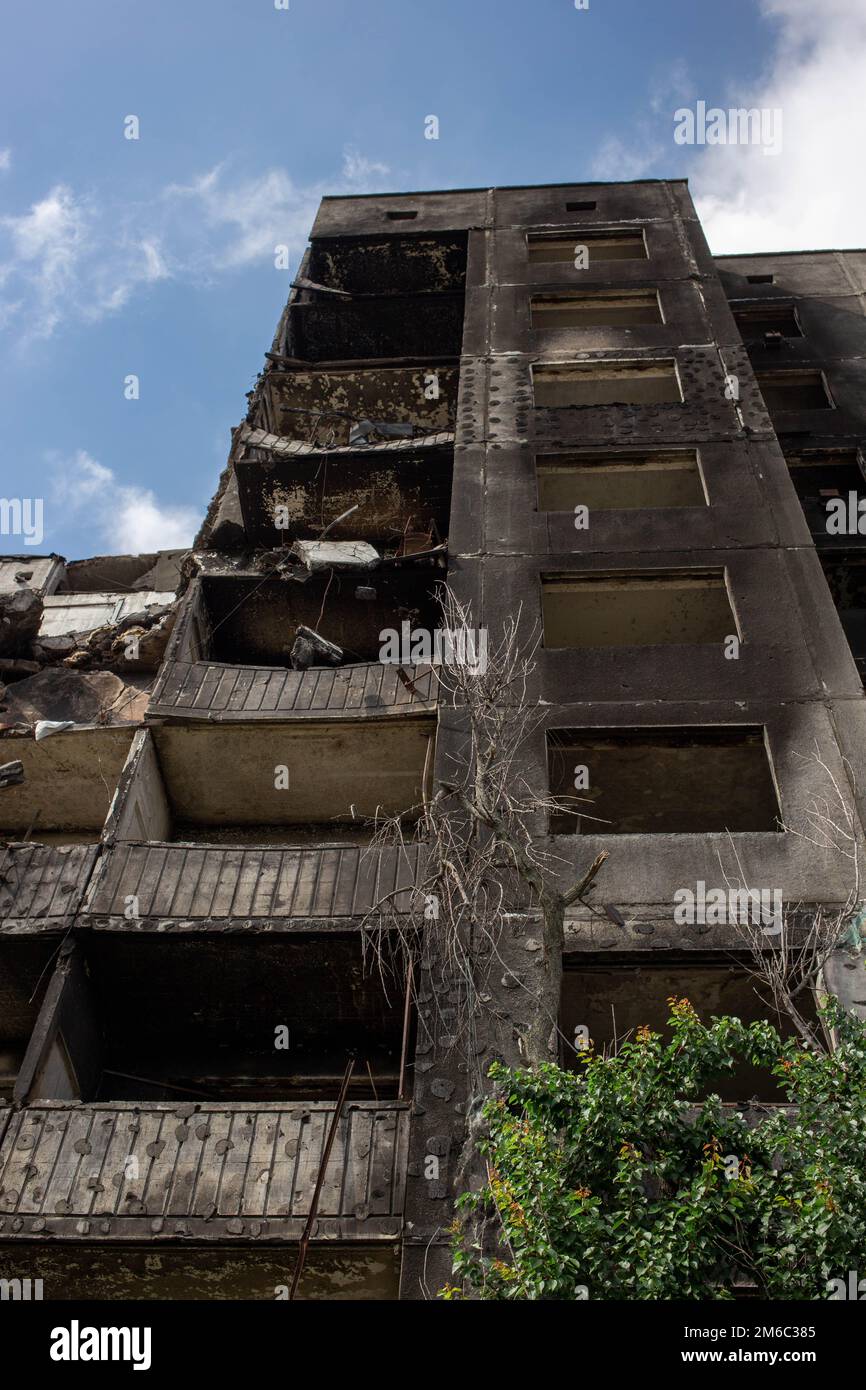 Russia's war against Ukraine. Russian bomb hit civilian buildings. War ...