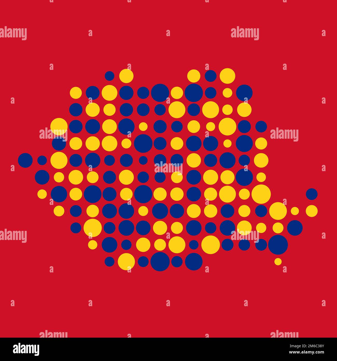Romania Map Silhouette Pixelated generative pattern illustration Stock ...