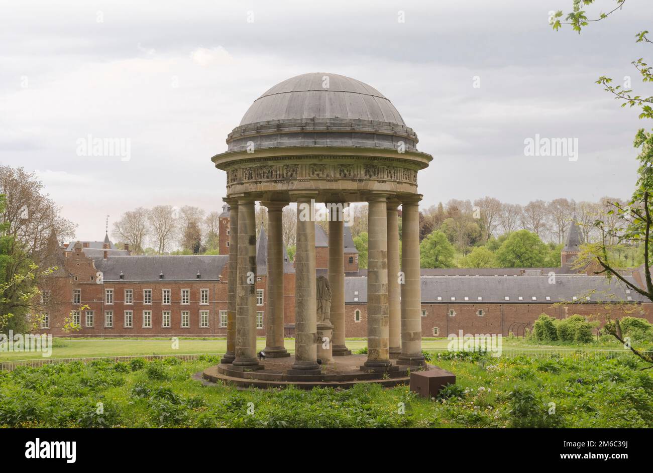 Hoeselt, Limburg - Belgium - 13.05.2021. Old antique gazebo in the park ...
