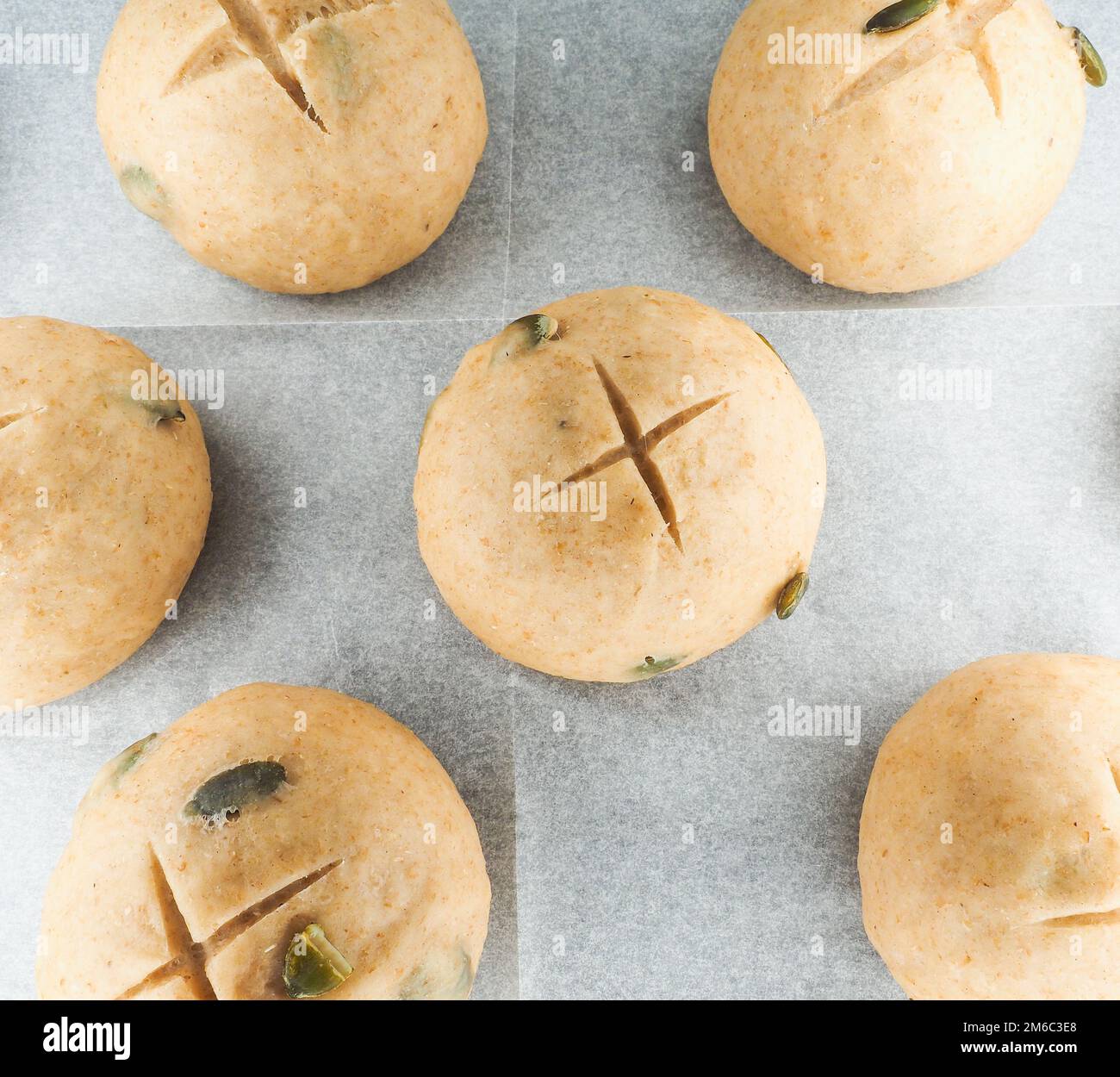 Pumpkin seed buns Stock Photo - Alamy