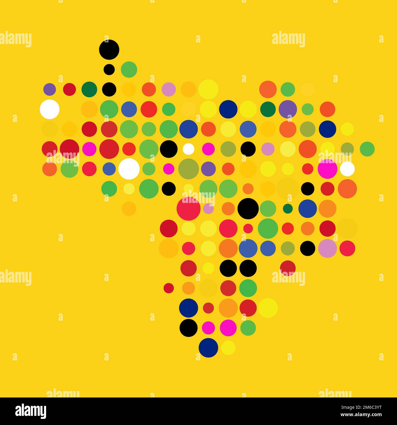 Venezuela Map Silhouette Pixelated generative pattern illustration ...