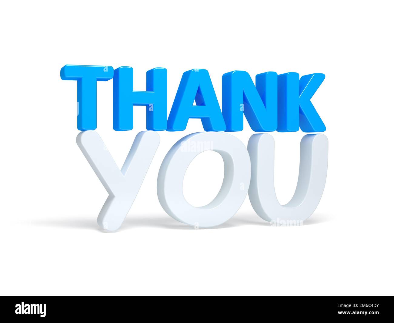 Thank You word over white. render Stock Photo - Alamy