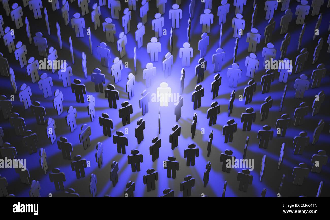 Bright personality (symbolic figures of people Stock Photo - Alamy