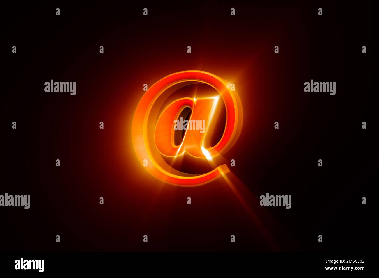 Creating an e-mail (@ - symbol). 3D illustration rendering Stock Photo ...