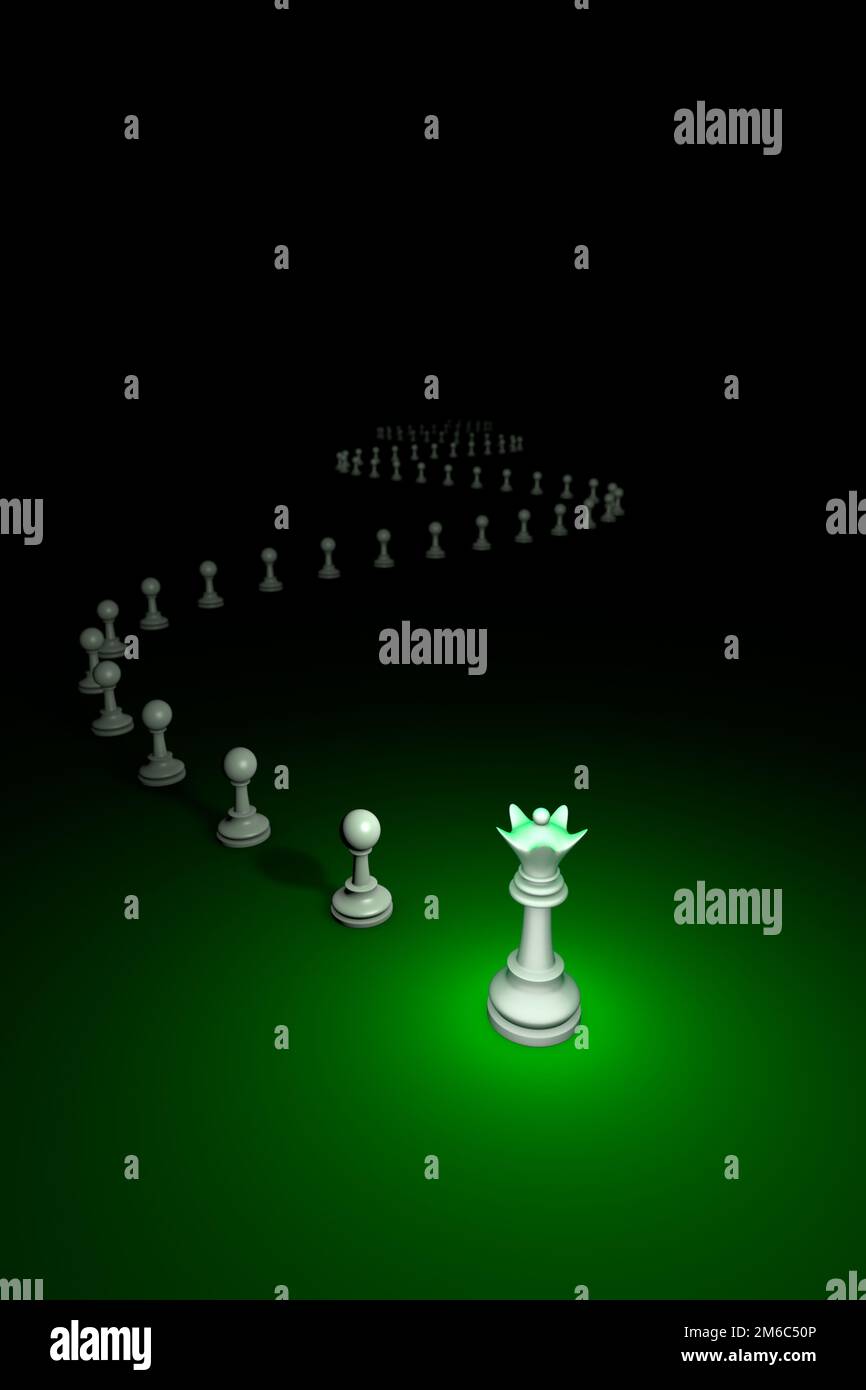 Cunning maneuver.Flexible Policy (chess metaphor). 3D render ...