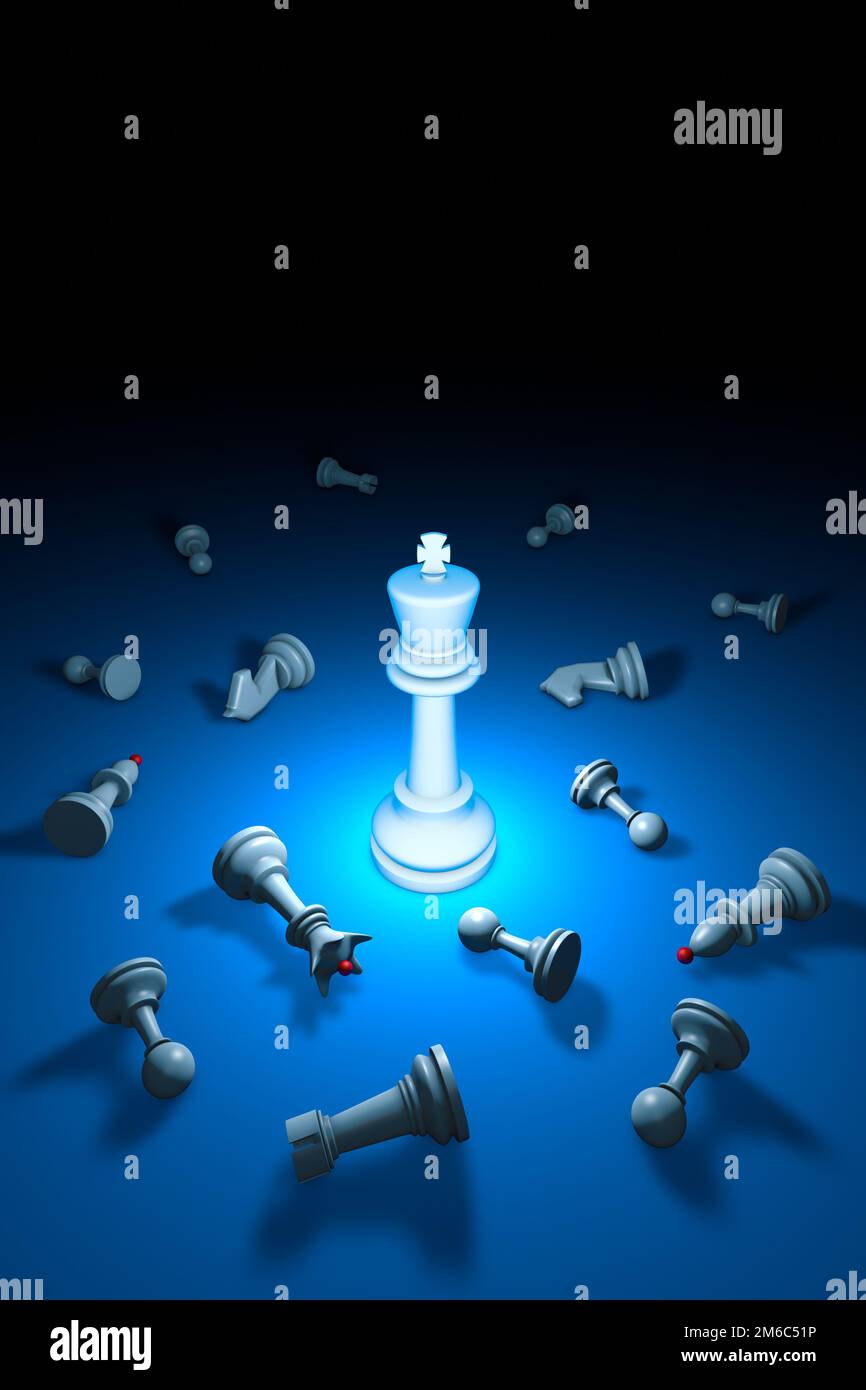 Strong personality (chess metaphor). 3D rendering illustration. Free ...