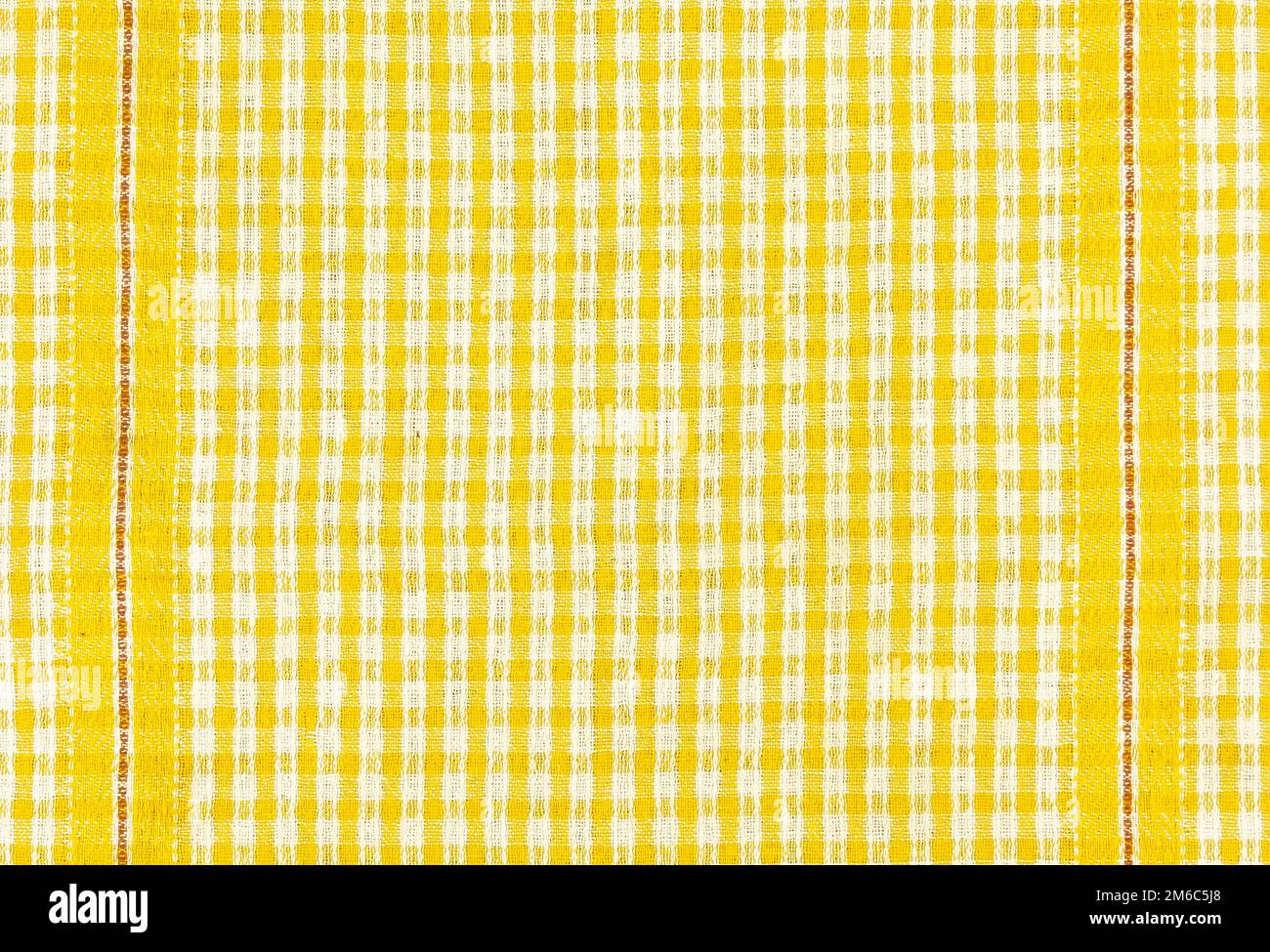Texture of cotton fabric with a pattern in a yellow box Stock Photo - Alamy