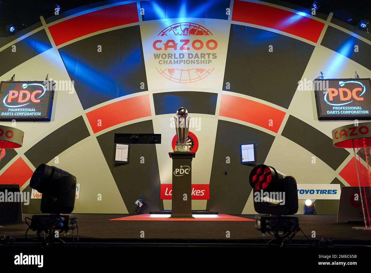 LONDON, UNITED KINGDOM - JANUARY 3: The main stage in Alexandra Palace ...