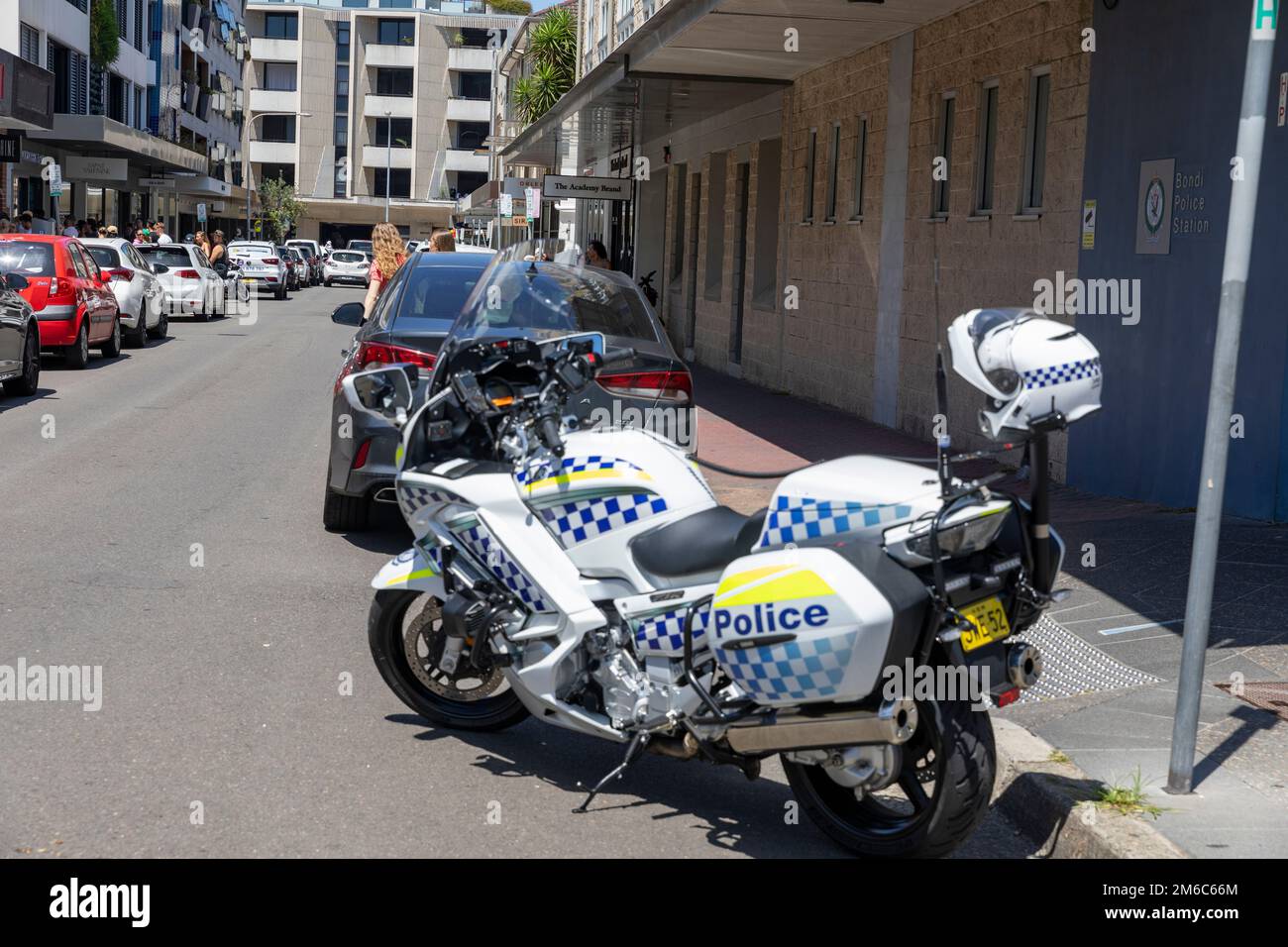 NSW Police motorbike motorcycle parked in Bondi Beach, Sydney,Australia ...