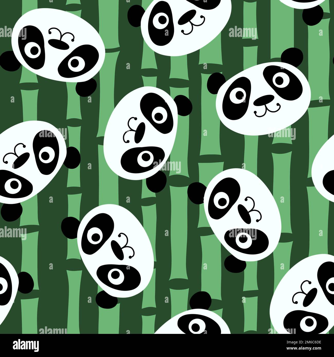 Animals cartoon seamless panda pattern for wrapping paper and kids ...