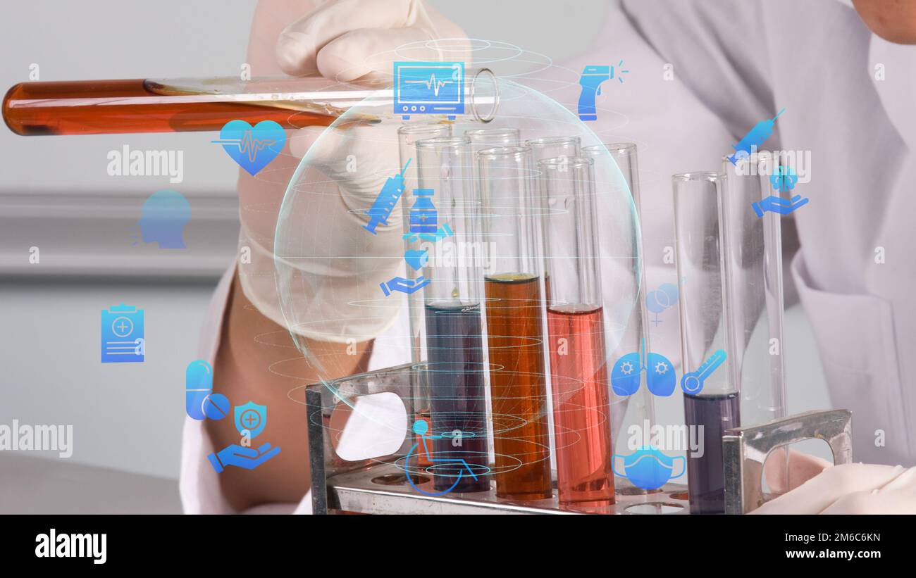 Chemist mixing liquid test lab hi-res stock photography and images - Alamy