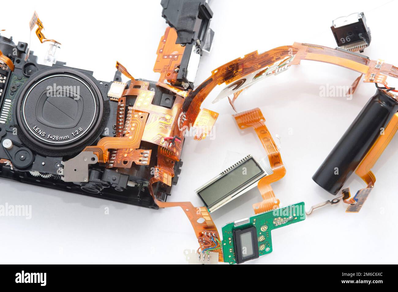 Parts of disassembled compact camera Stock Photo - Alamy