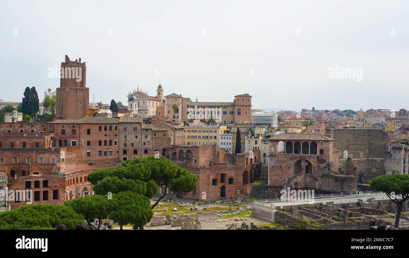The Trajan Forum, an ancient attraction in Rome Stock Photo - Alamy
