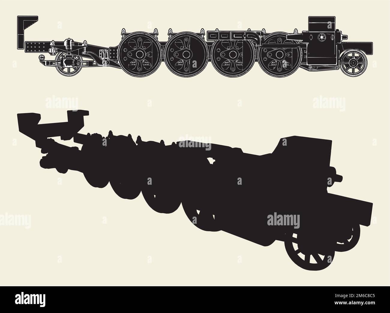 Locomotive Wheels Vector Stock Vector Image & Art - Alamy