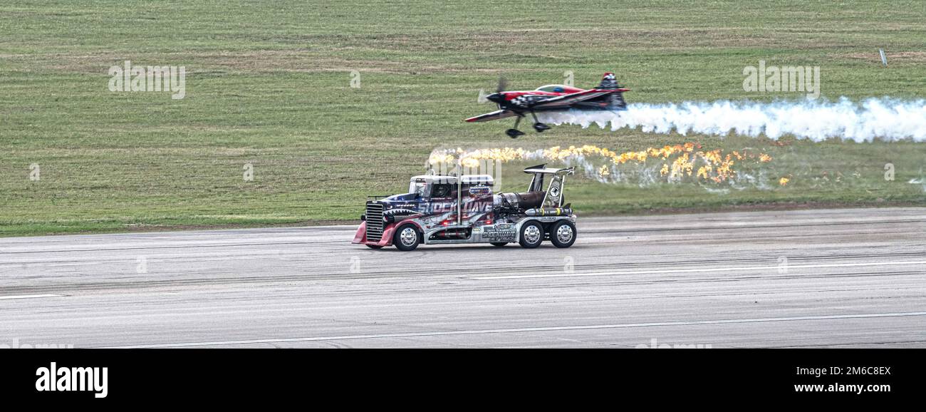 Shockwave races down the runway during The Great Texas Airshow Apr. 22 ...