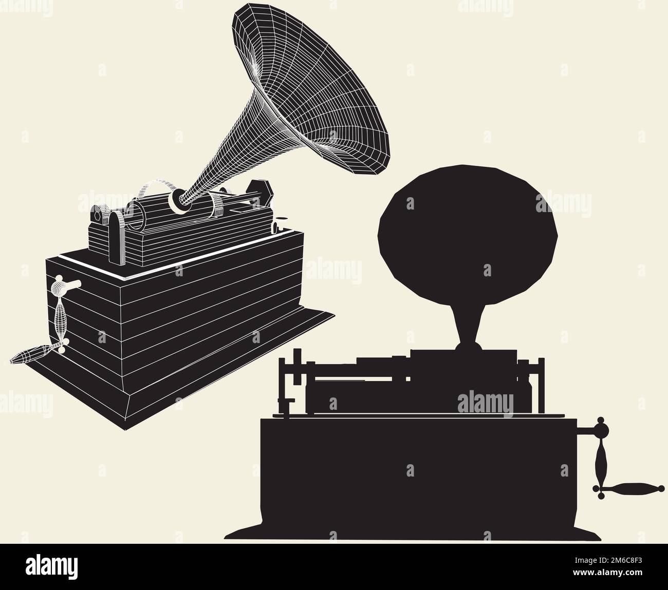 Antique Edison Gramophone Vector Stock Vector Image & Art - Alamy