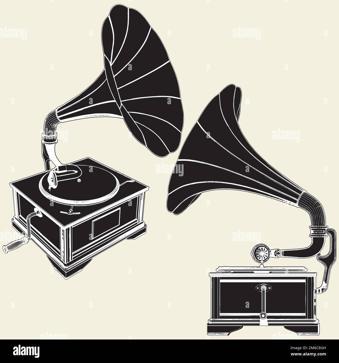 Antique Gramophone Vector Stock Vector Image & Art - Alamy