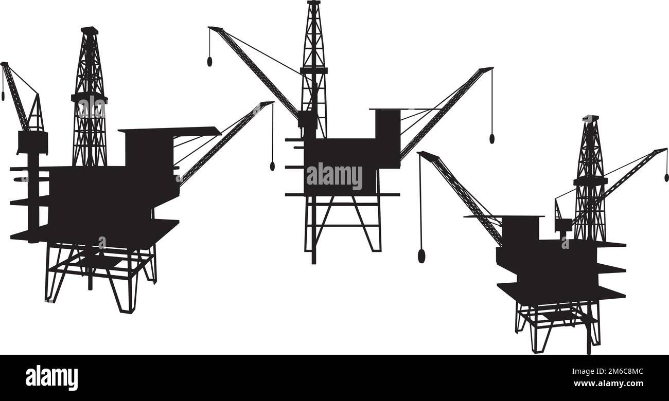 Oil Drilling Platform Vector Stock Vector Image & Art - Alamy